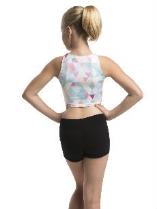 Girls Sleeveless Crop Top Triangles Print - AW321TR G – AinslieWear Aus ...